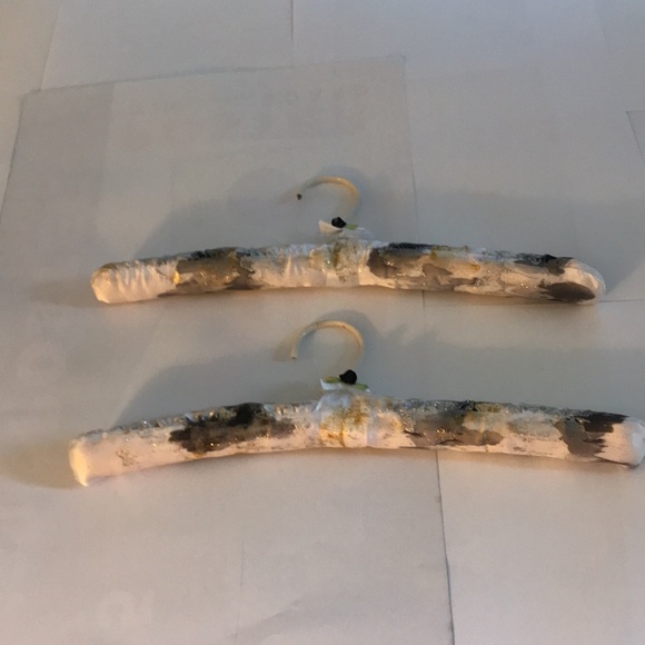 Hand Painted by Artist | Accessories | New Two Satin Hangers Hand ...